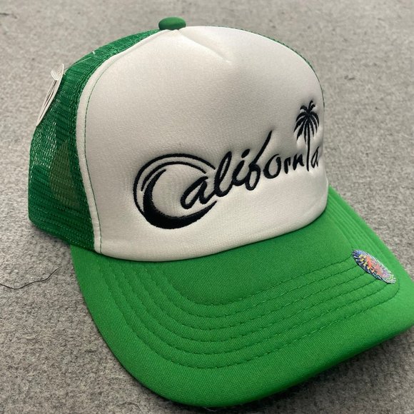 Vintage | Accessories | Vintage California Whitegreen Foam Trucker ...